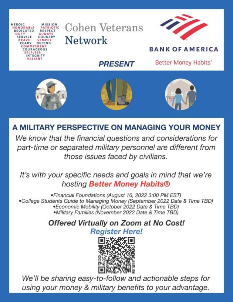Financial Literacy for Military Families - Cohen Veterans Network